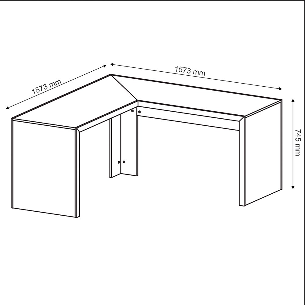 Mesa Angular para Escritório Home Office ME4116 MDP Nogal - Gran Belo ...