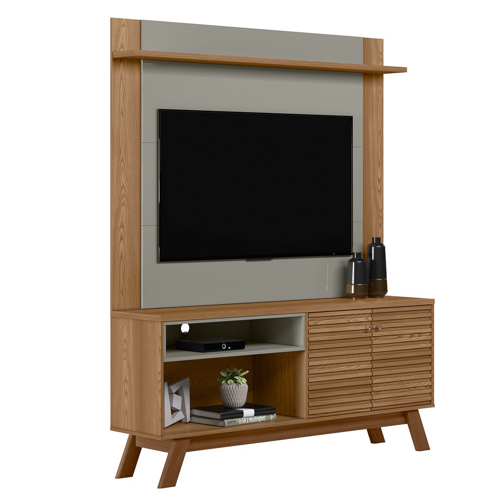 Rack Bancada Cambury e Painel Extensivo para TV 55 Pol. Cancun L06 ...