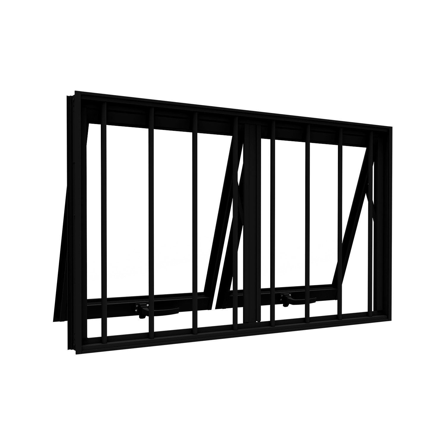 Janela de Alumínio Máximo Ar Duplo Horizontal com Grade 60x100cm Lucasa ...