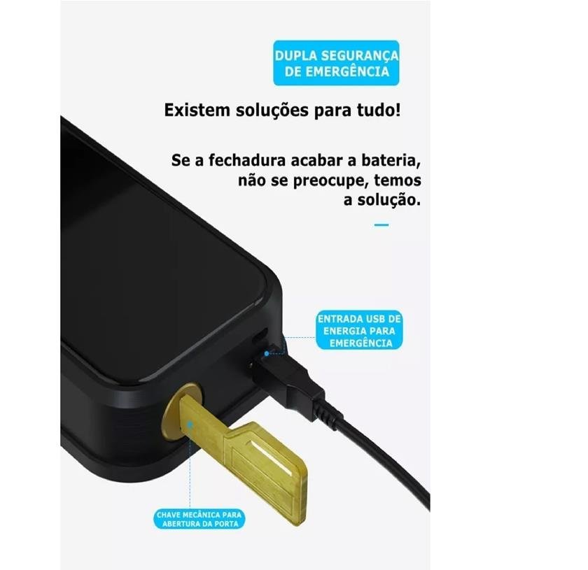 Fechadura Digital Eletrônica Biométrica Primebras - Miami | MadeiraMadeira