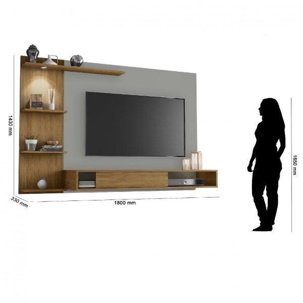 Painel com LED para TV até 55 Polegadas São Francisco Móveis Leão ...