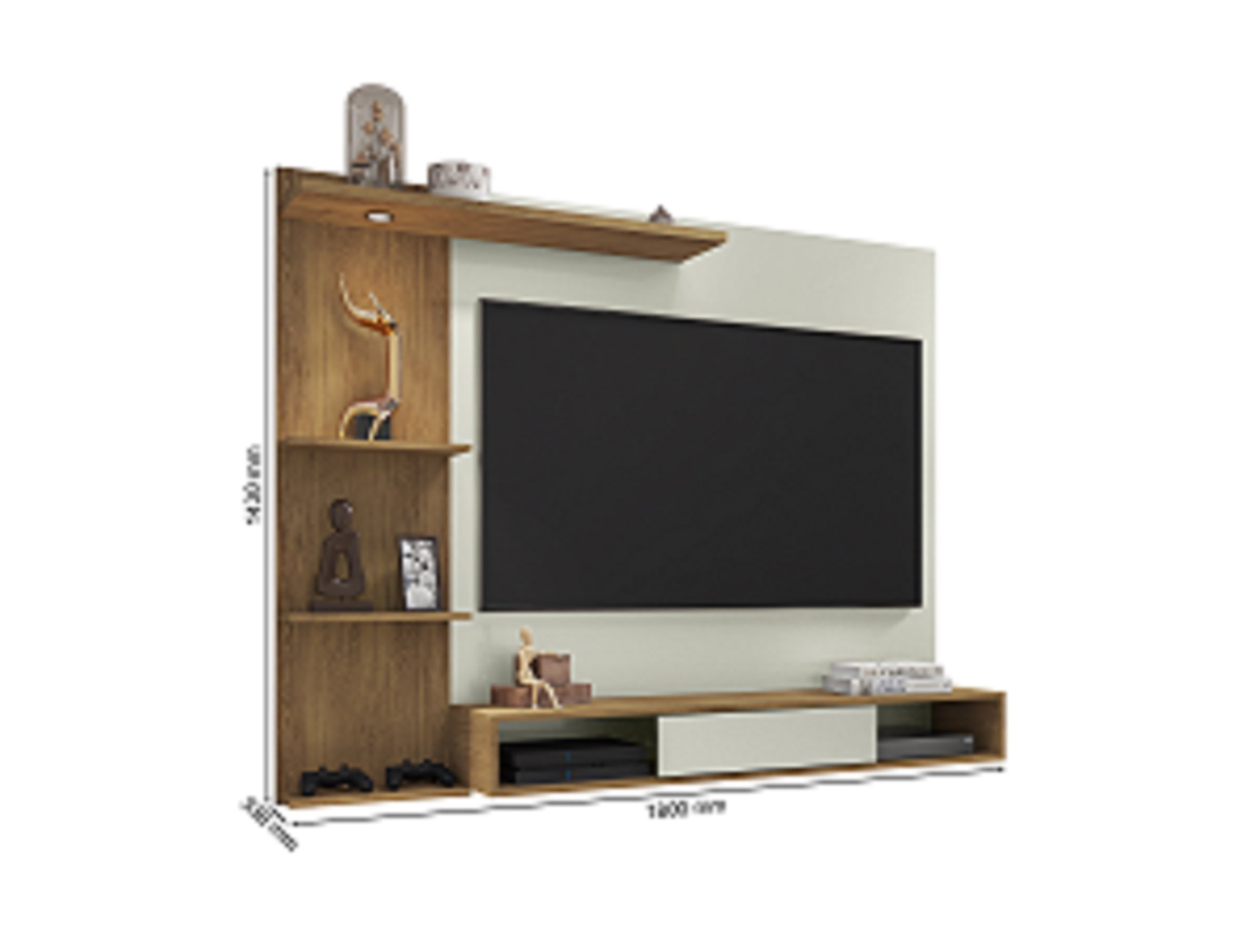 Painel com LED para TV até 55 Polegadas São Francisco Móveis Leão ...