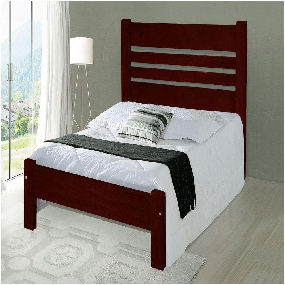 Cama Queen Size Moscou De Madeira Maciça Angelim Pedra/tauari - Cor ...