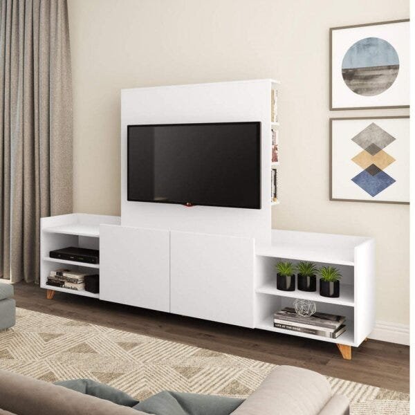 Painel para TV até 32 Polegadas com Nichos Be Mobiliário | MadeiraMadeira