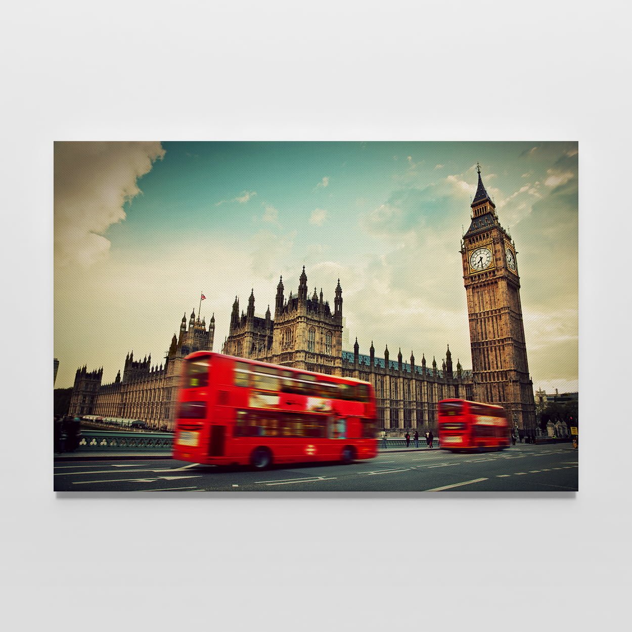 Quadro Cidade londres Ônibus e Big Ben - 1 Tela | MadeiraMadeira
