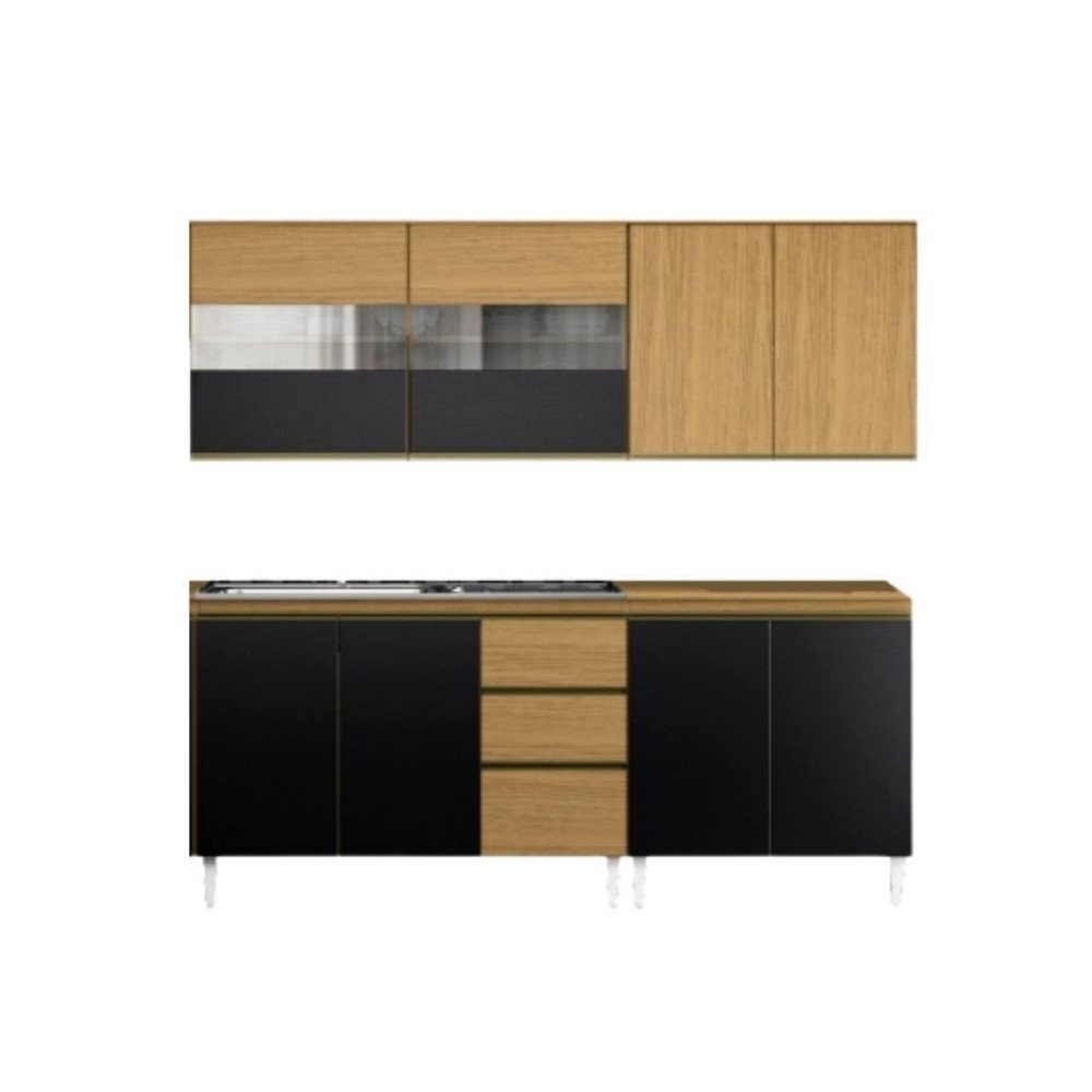 Cozinha Modulada Kelly Kit 4 Peças com Balcão de Pia Aramóveis Atacama ...