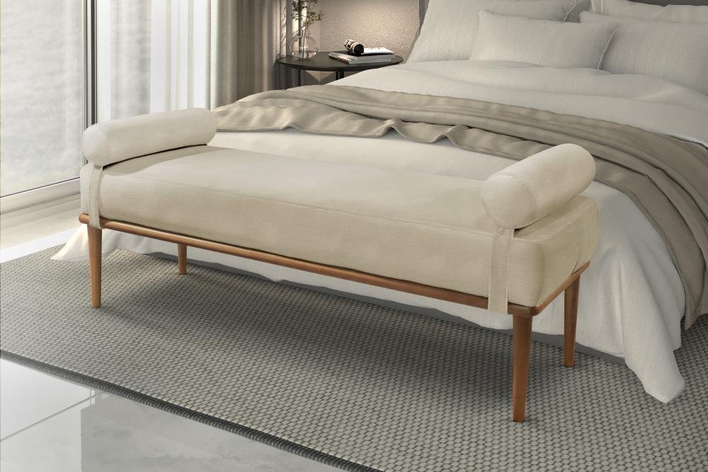 Recamier Banco Berlim Luxo Madeira Maciça Castellar Móbile Corino Off ...