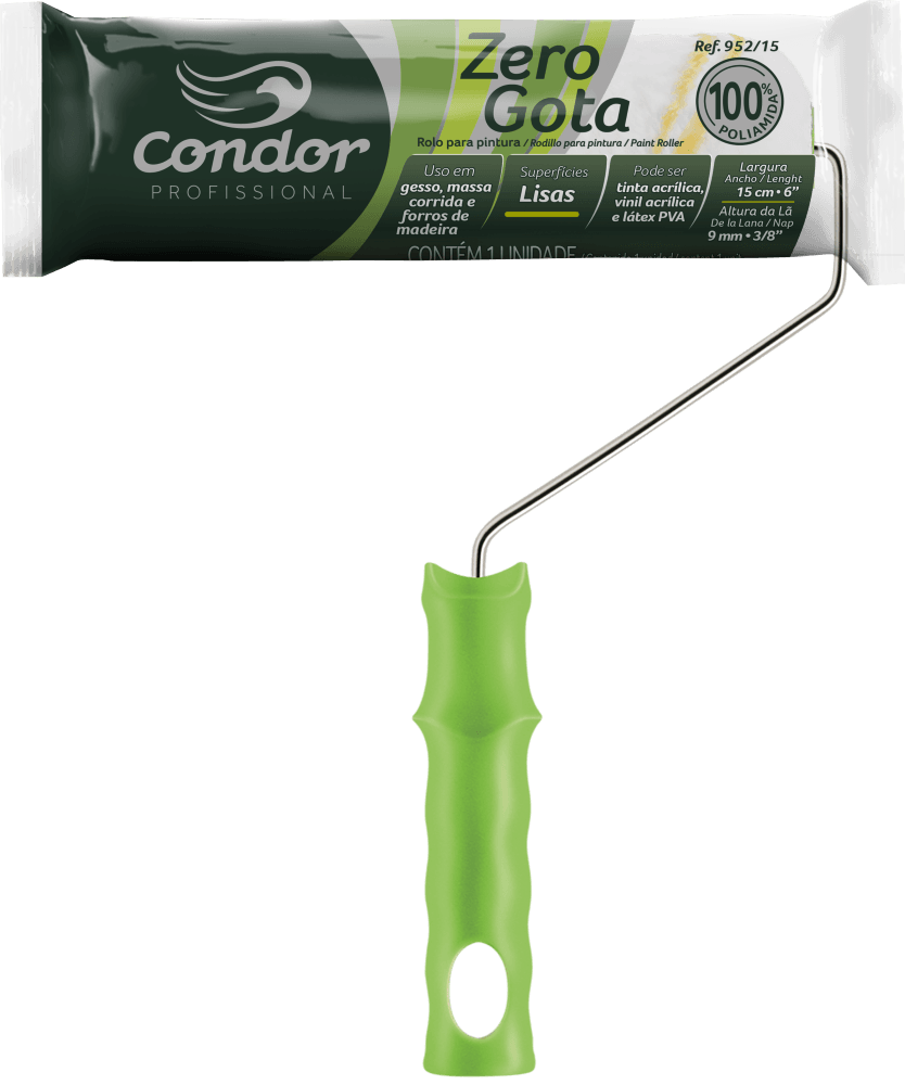 Rolo La 15cm 10mm Zerogota Prem. Condor 952 (24) | MadeiraMadeira