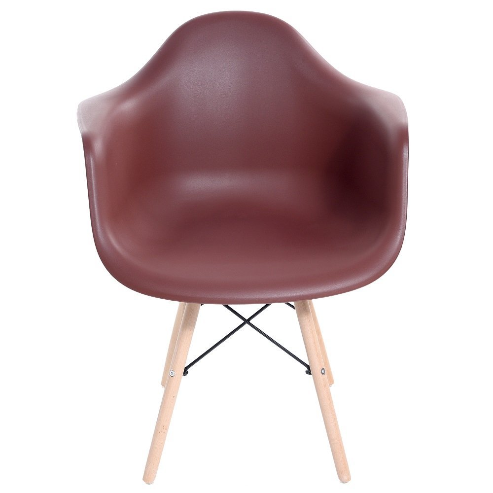 Cadeira Charles Eames Arm Base Madeira - Marrom | MadeiraMadeira
