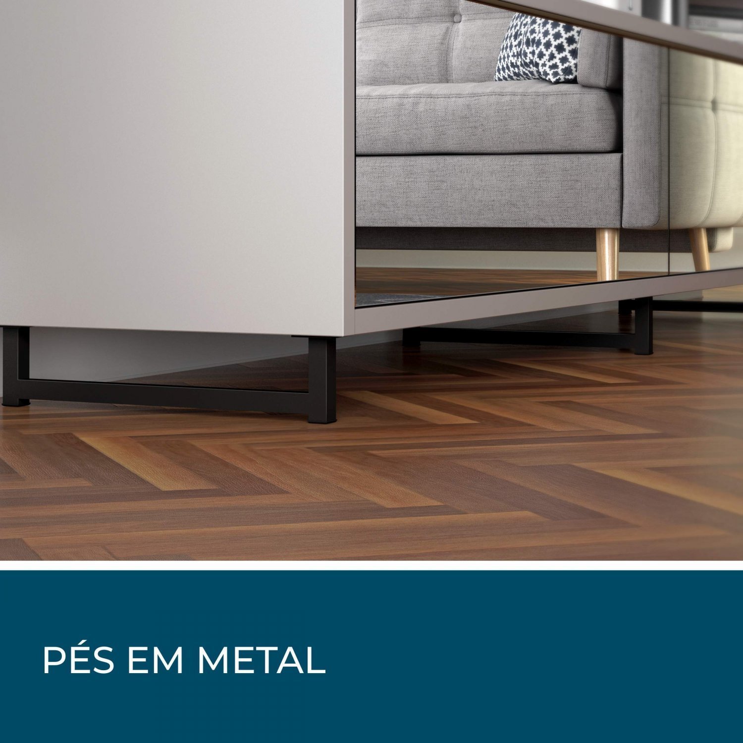 Estante Home para TV até 55 Polegadas 2 Gavetas 1 Prateleira com LED ...