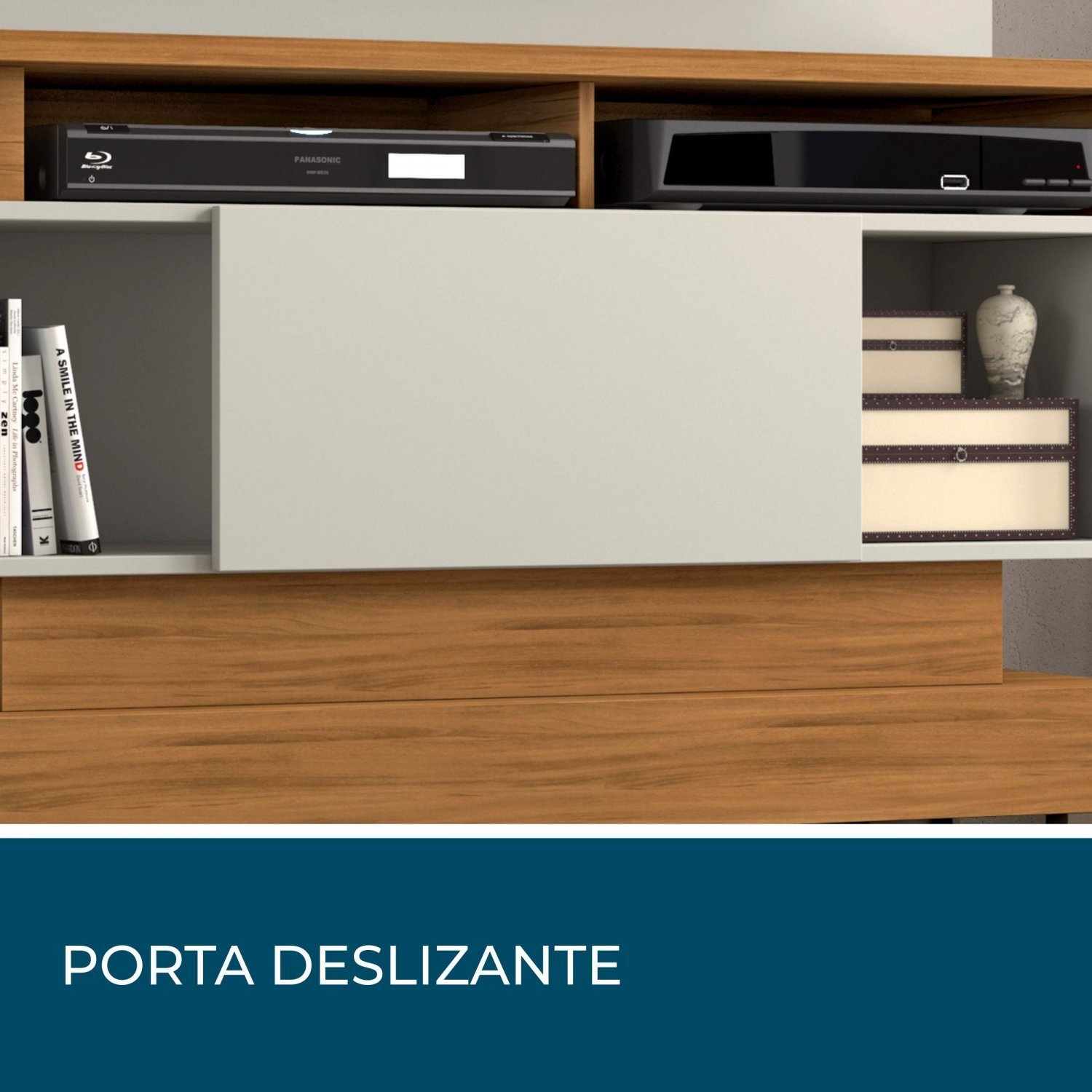 Estante Home para TV até 50 Polegadas 1060 NT Notável Móveis | MadeiraMadeira