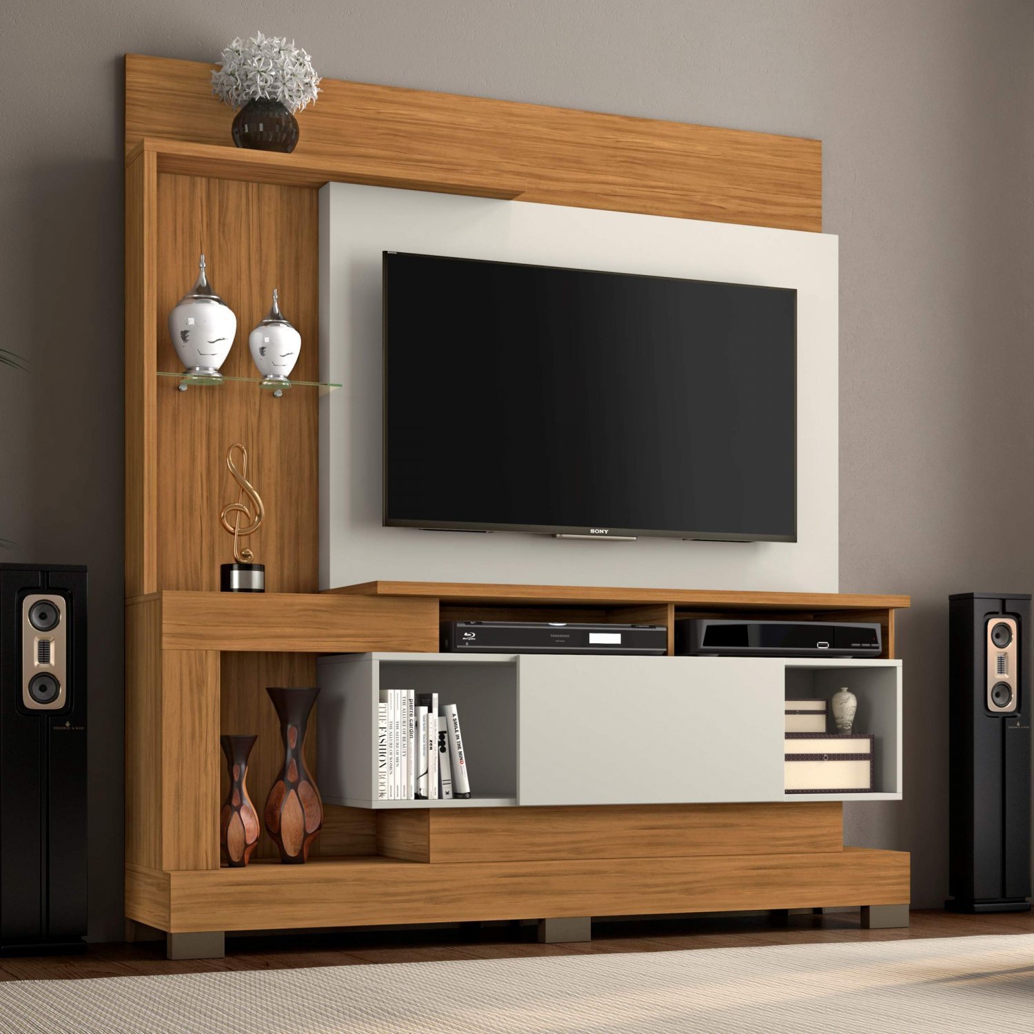 Estante Home para TV até 50 Polegadas 1060 NT Notável Móveis | MadeiraMadeira