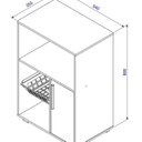 Balcão Fruteira 1 Porta 1 Cesto de Plástico Branco | MadeiraMadeira