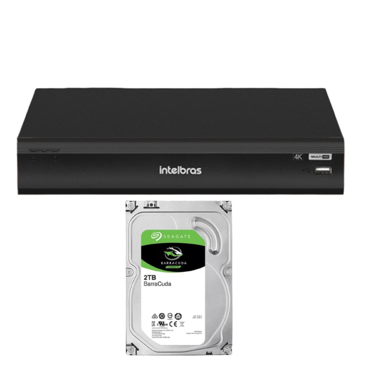 Dvr 8 Canais Multi Hd Intelbras Imhdx 5108 4k C/hd 2tb | MadeiraMadeira