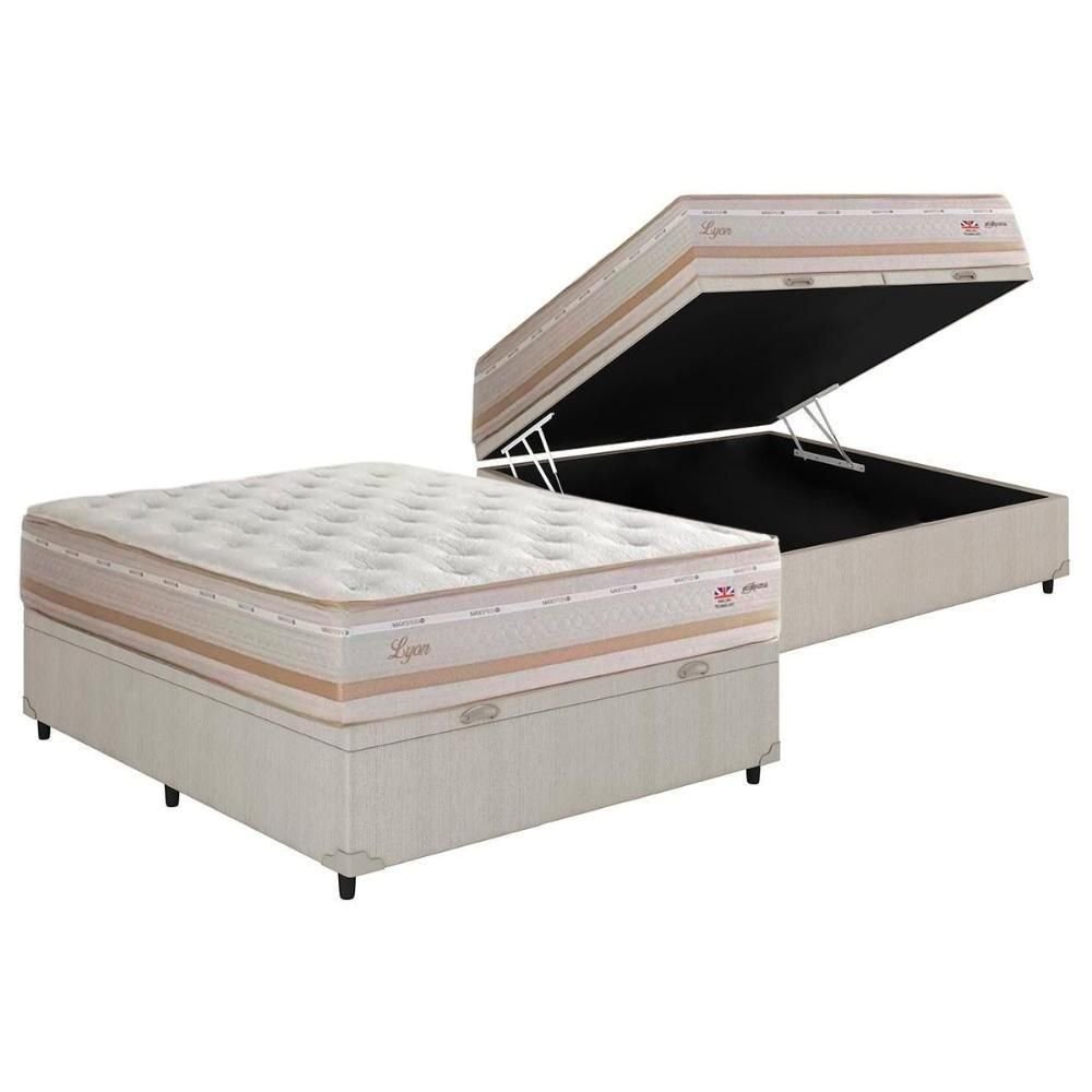 Cama Box Baú Casal: Colchão Molas Masterpocket Ensacadas Herval ...