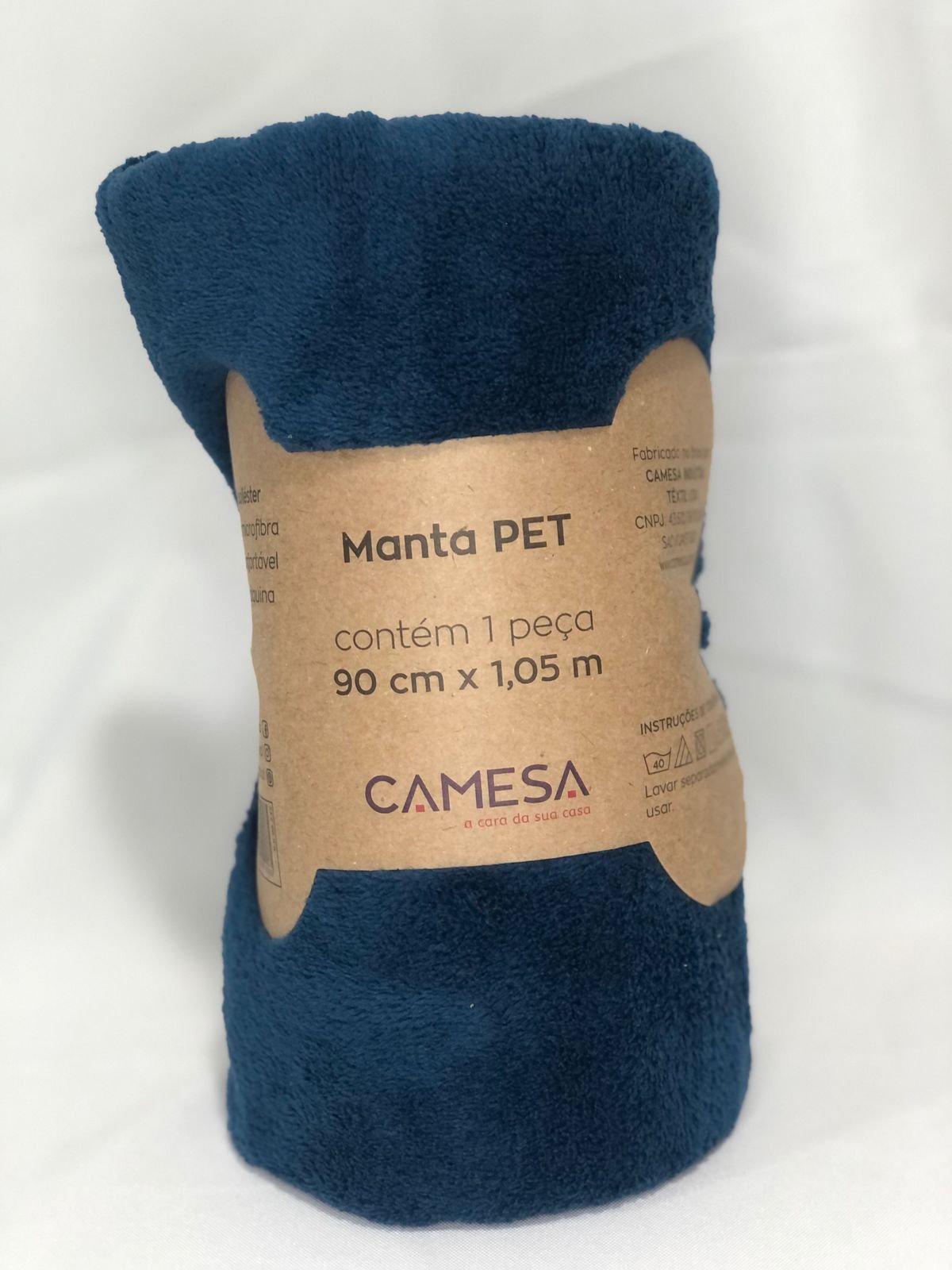 Manta Pet Camesa - 90x150cm - Azul | MadeiraMadeira