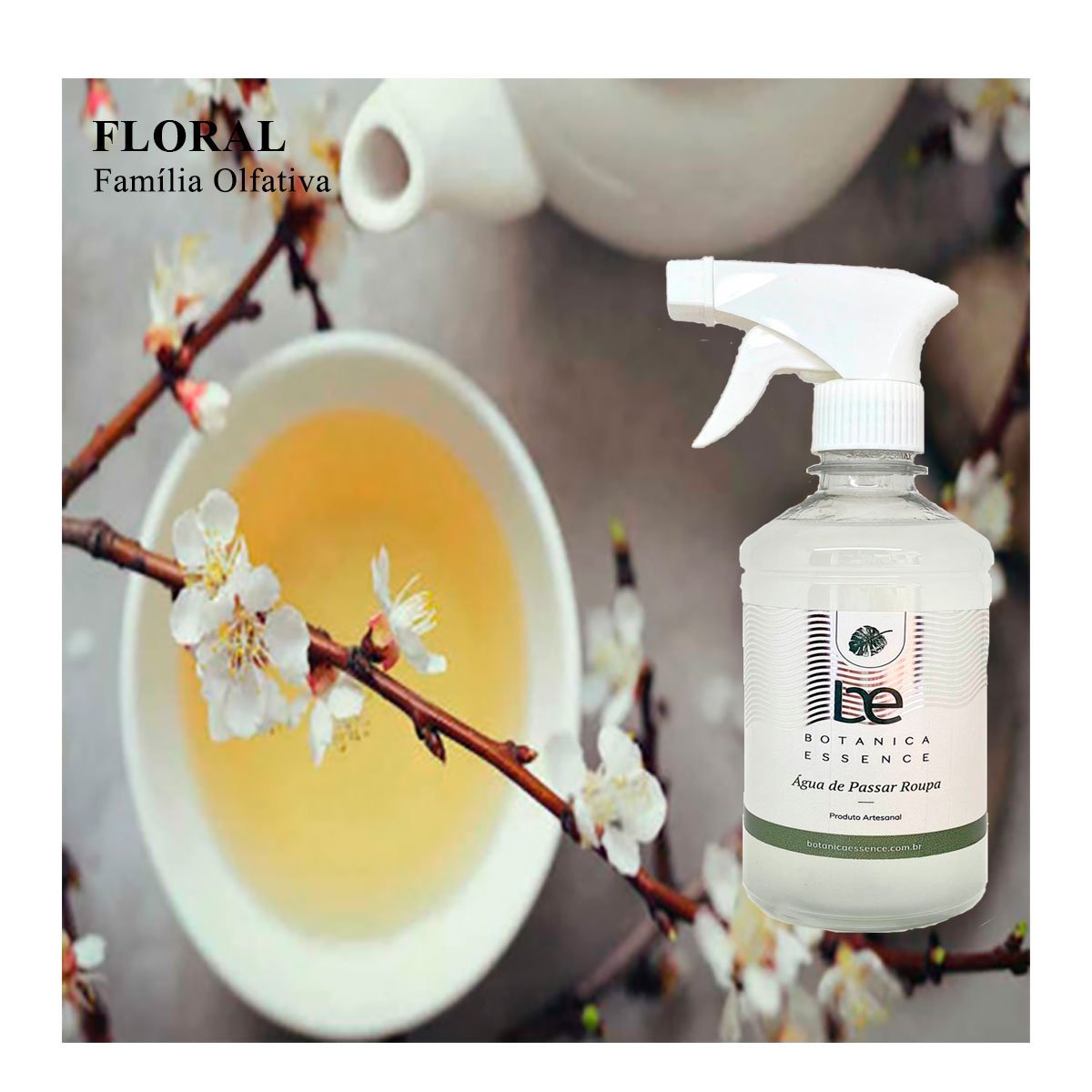 Água de Passar Roupa Botanica Essence 27. Chá Branco 500ml | MadeiraMadeira