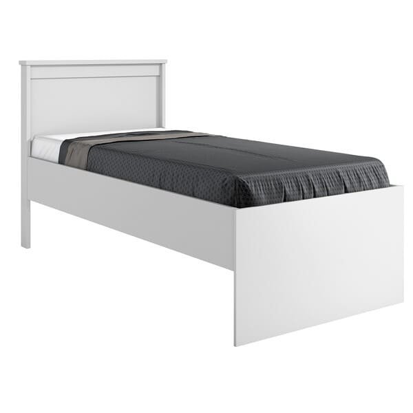 Cama Solteiro Moderna - Zurique-Branco Acetinado - Móveis Europa ...