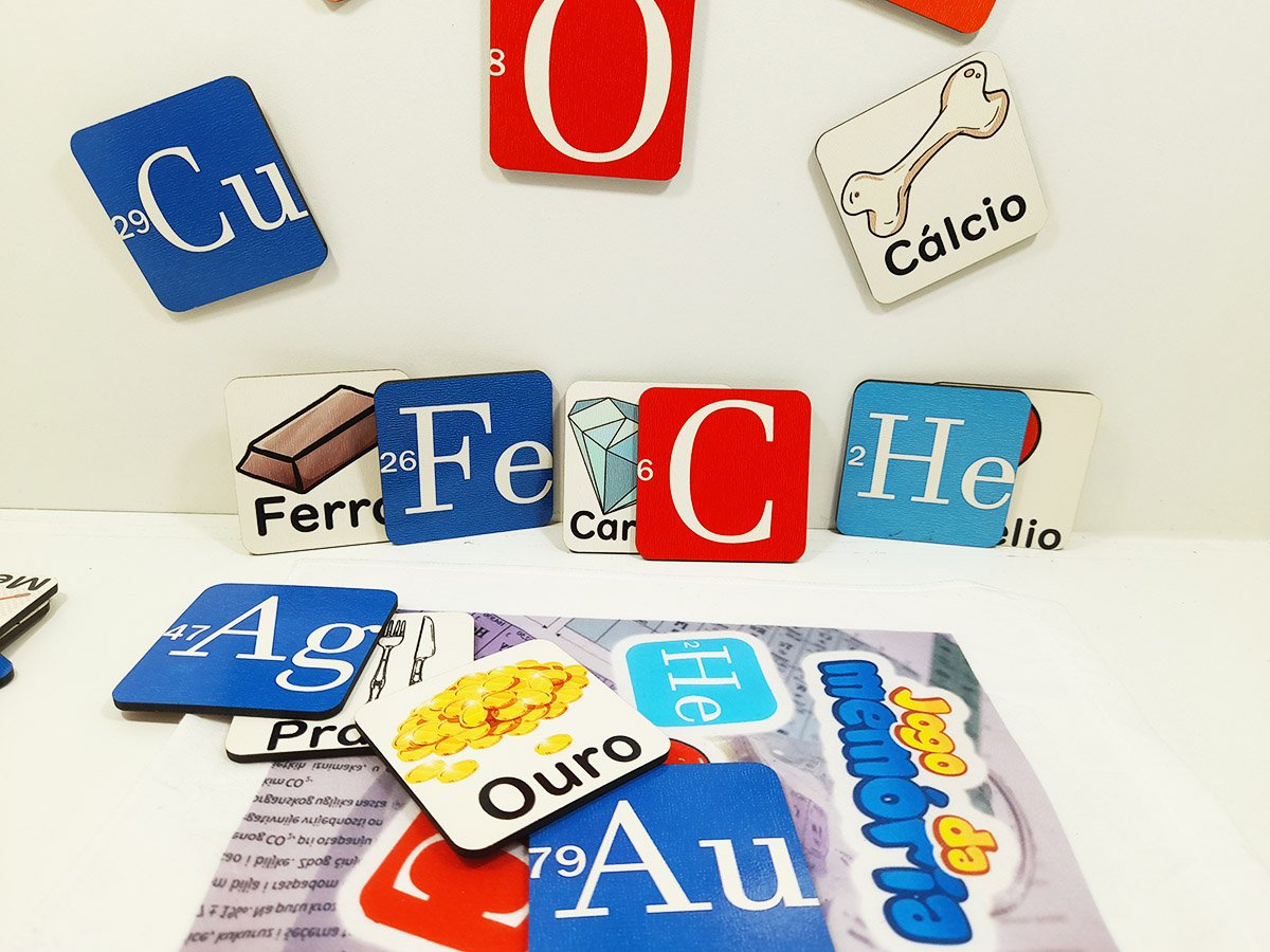 Jogo da memória Elementos químicos 15 pares | MadeiraMadeira