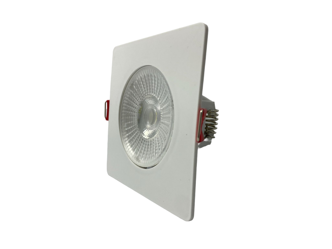 Iluminaria Spot led quadrado branco 6000k 7w luz fria smd | MadeiraMadeira