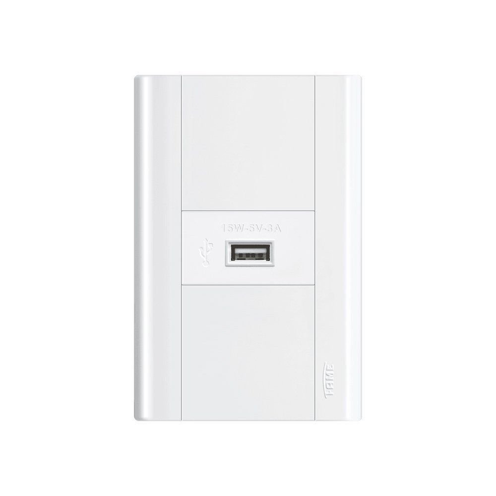 Tomada Usb Fame Modulare 15w com Placa 4x2 | MadeiraMadeira