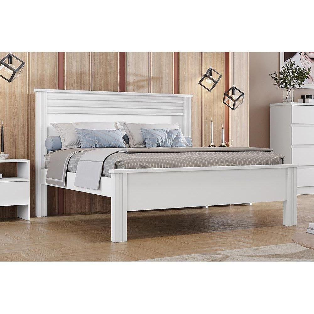 Cama de Casal Verona Plus Branco - Novo Horizonte | MadeiraMadeira