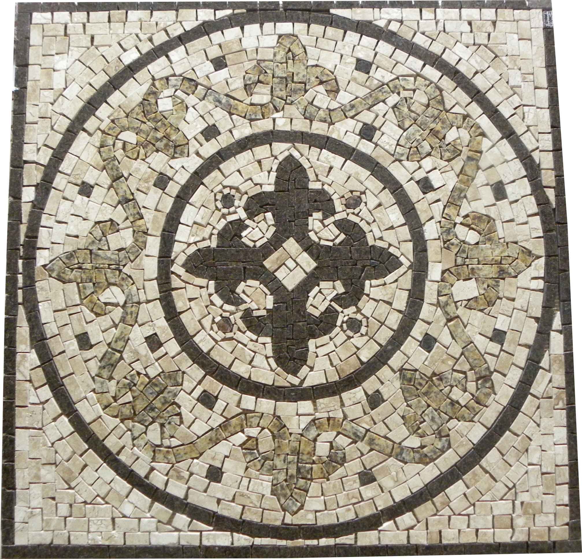 Piso Rosone Em Mosaico Com Pedras Lis Iii - 60 cm | MadeiraMadeira