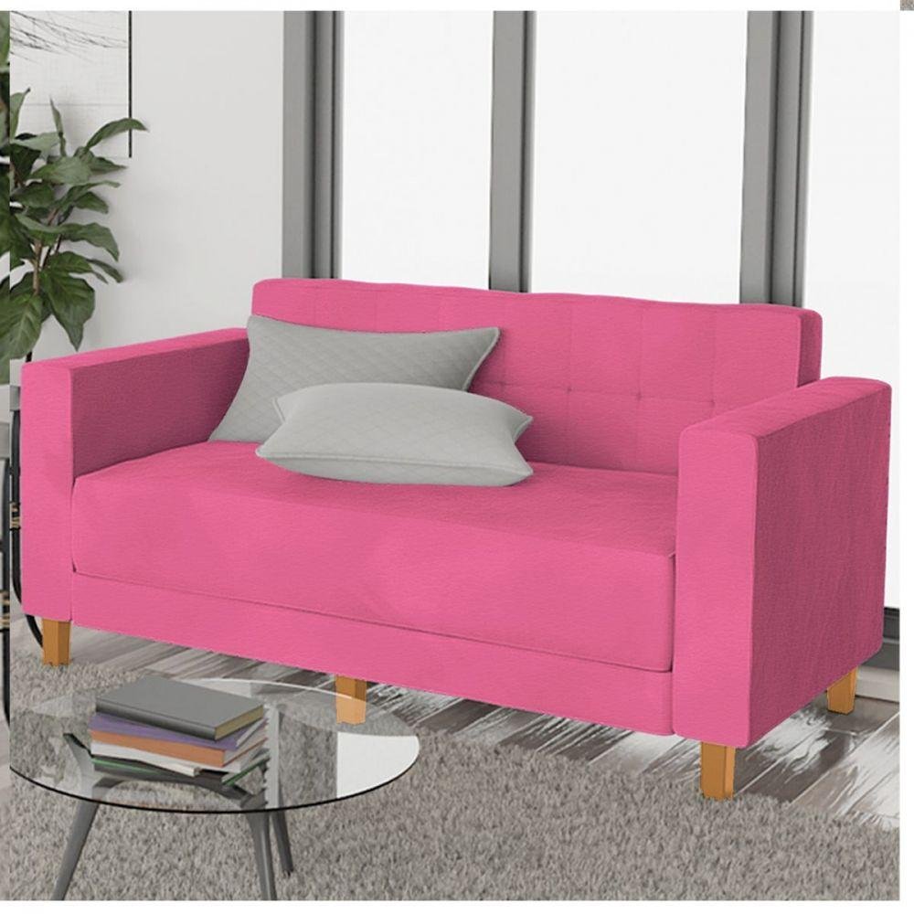 Kit Sofá 2 Lugares e 2 Poltronas Denver Corano Pink | MadeiraMadeira