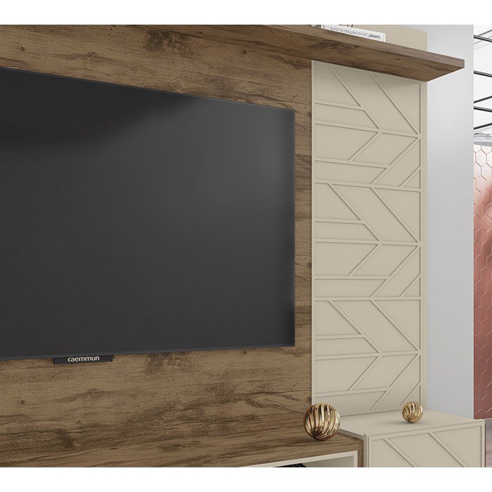 Painel Bancada para TV 70 Polegadas Prisma Jatoba Off White ...