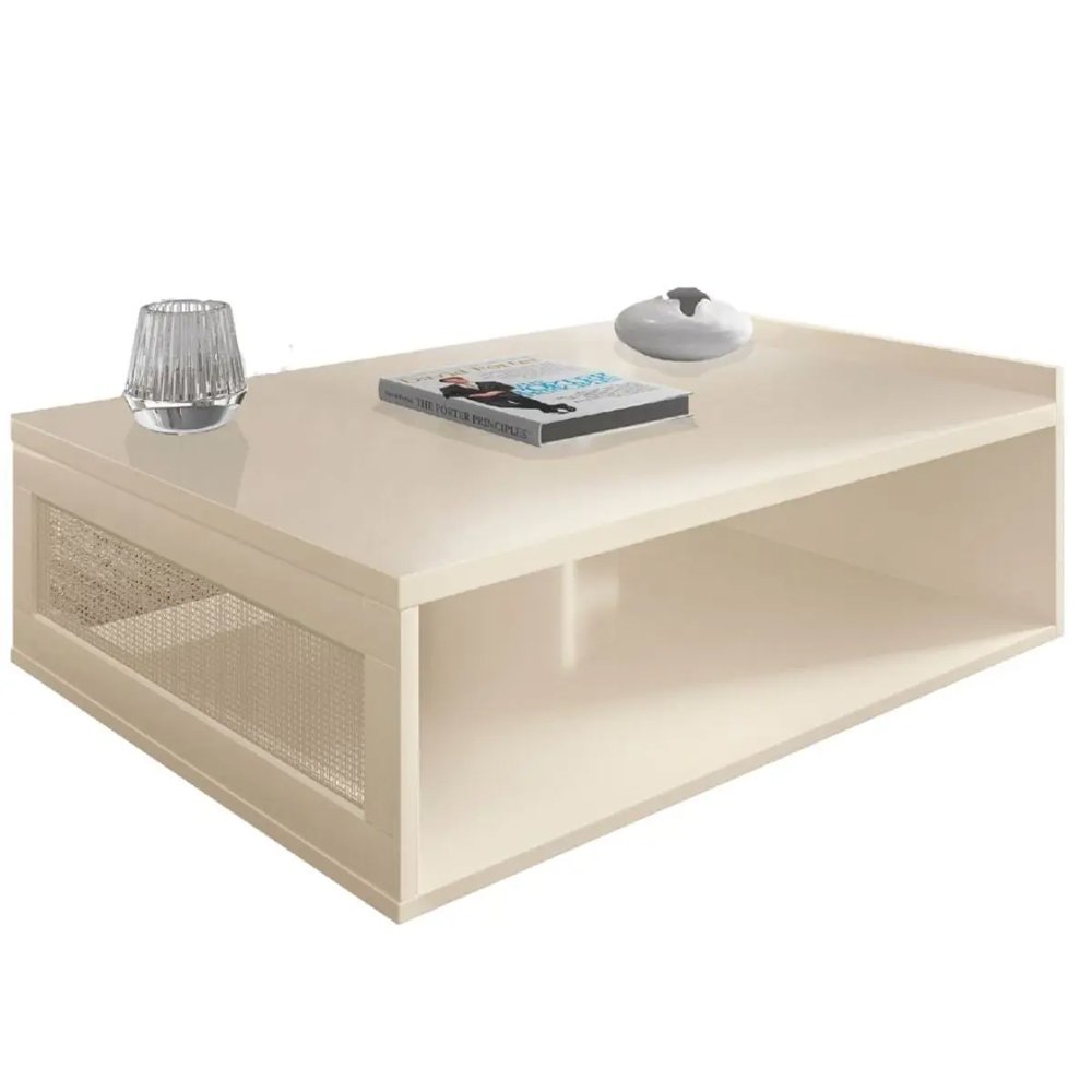 Mesa de Centro Para Sala de Estar Arcade Off White Mobler | MadeiraMadeira