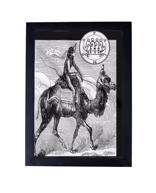 Lindo Quadro Magia Goetia Rei Paimon 24x33 P8464 | MadeiraMadeira