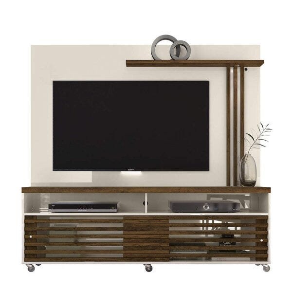 Rack com Painel para TV até 65 Polegadas 2 Portas Frizz Madetec | MadeiraMadeira