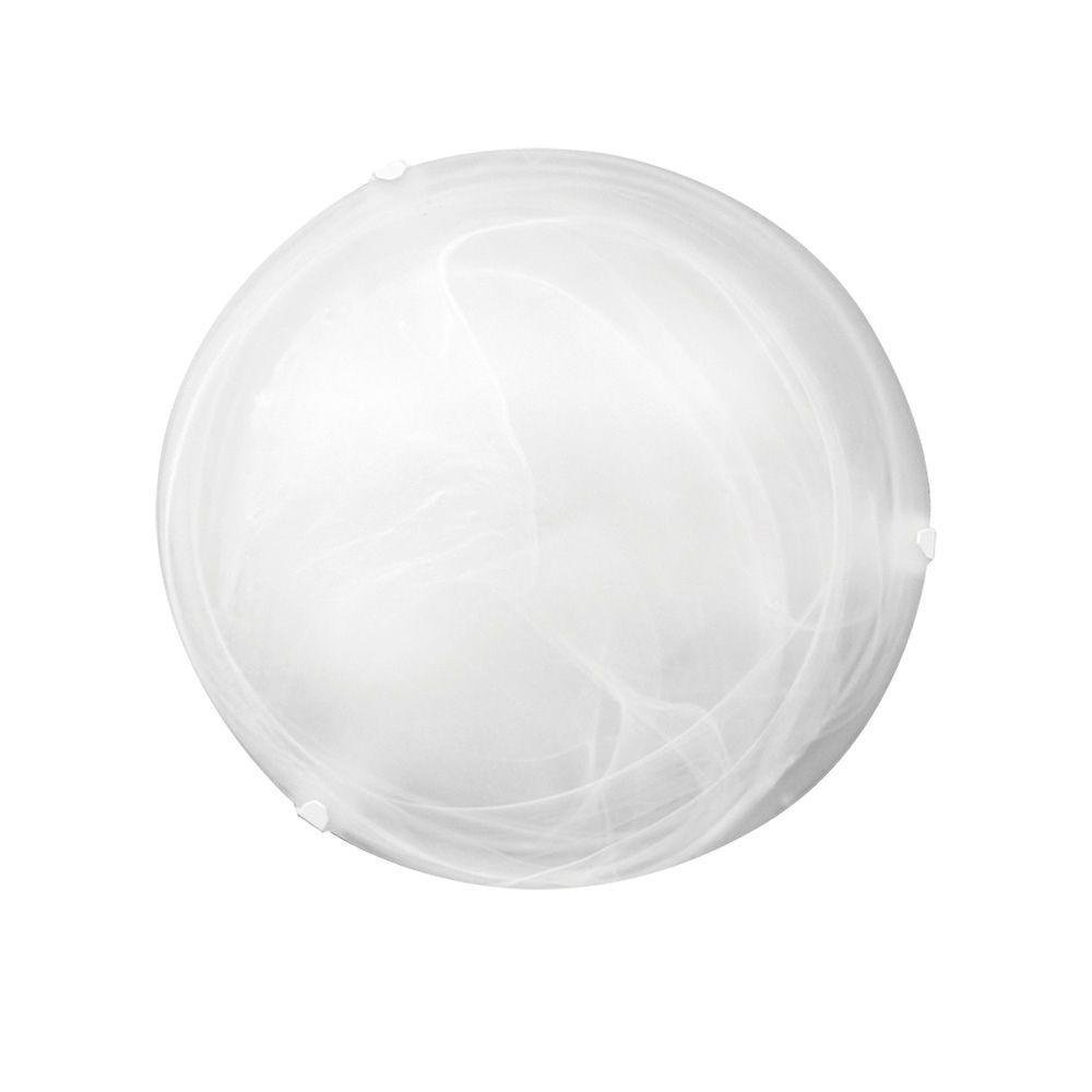 Plafon Taschibra Laguna 30cm Murano Redondo Branco E27 Bivolt ...
