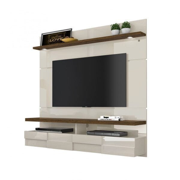 Painel para TV até 60 Polegadas com LED e 2 Portas Lana Madetec ...
