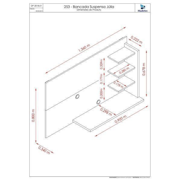 Painel para TV até 42 Polegadas Júlia Madetec | MadeiraMadeira