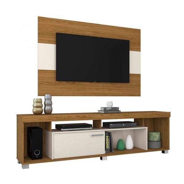 Rack com Painel para TV até 65 Polegadas 1 Porta Tomaz Madetec ...