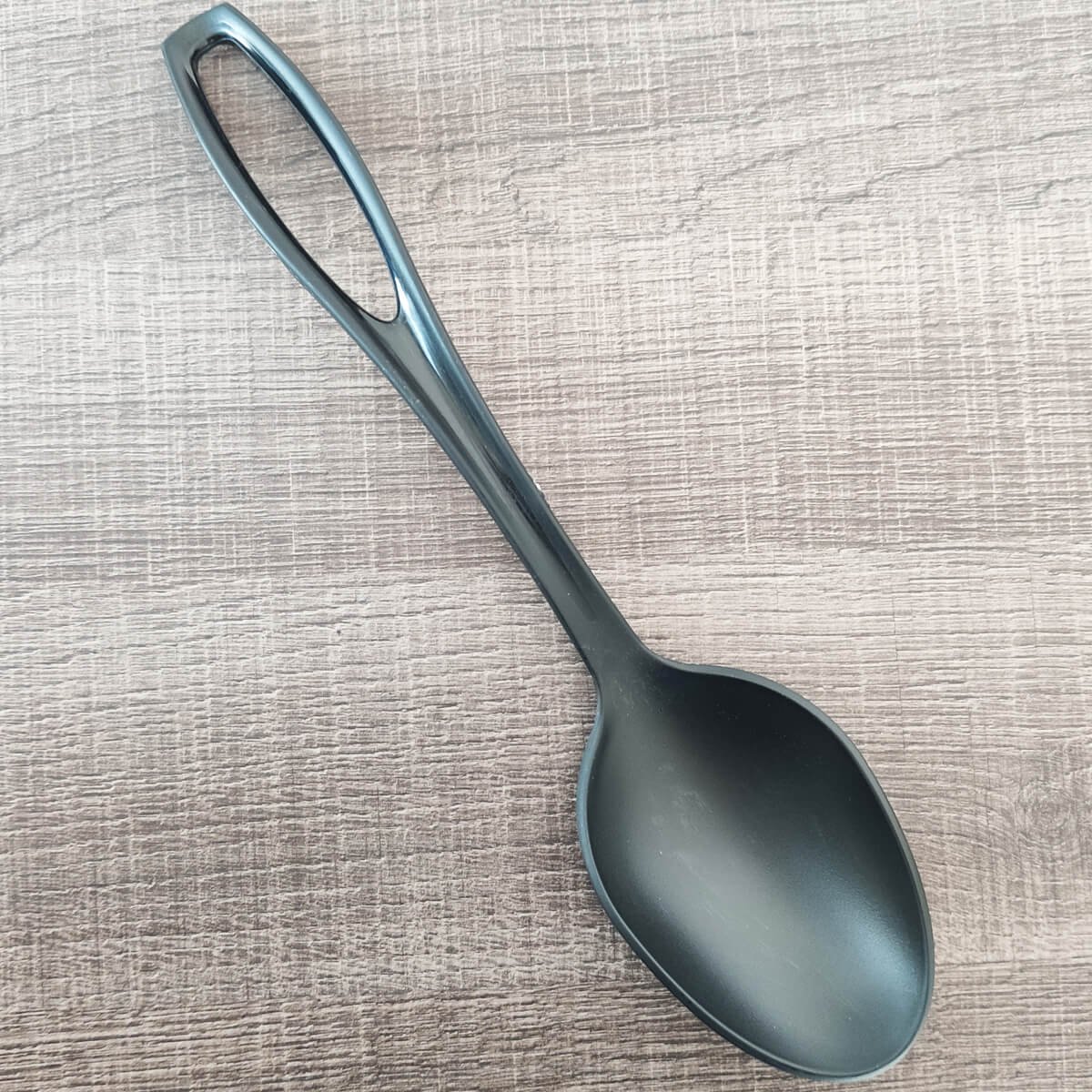 Colher de Plástico Servir Arroz Grande Preta Nylon Sanremo | MadeiraMadeira