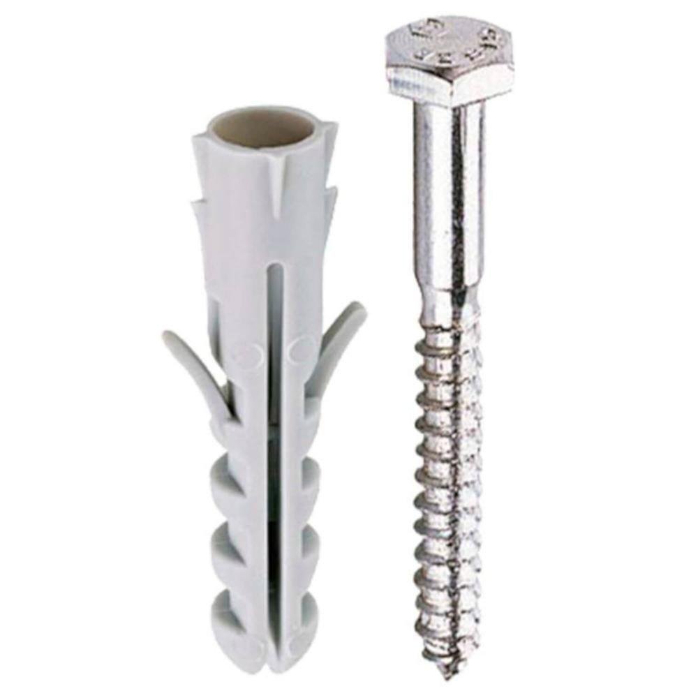 Bucha De Fixação 10Mm Parafuso Sextavado 20 Peças Cinza | MadeiraMadeira