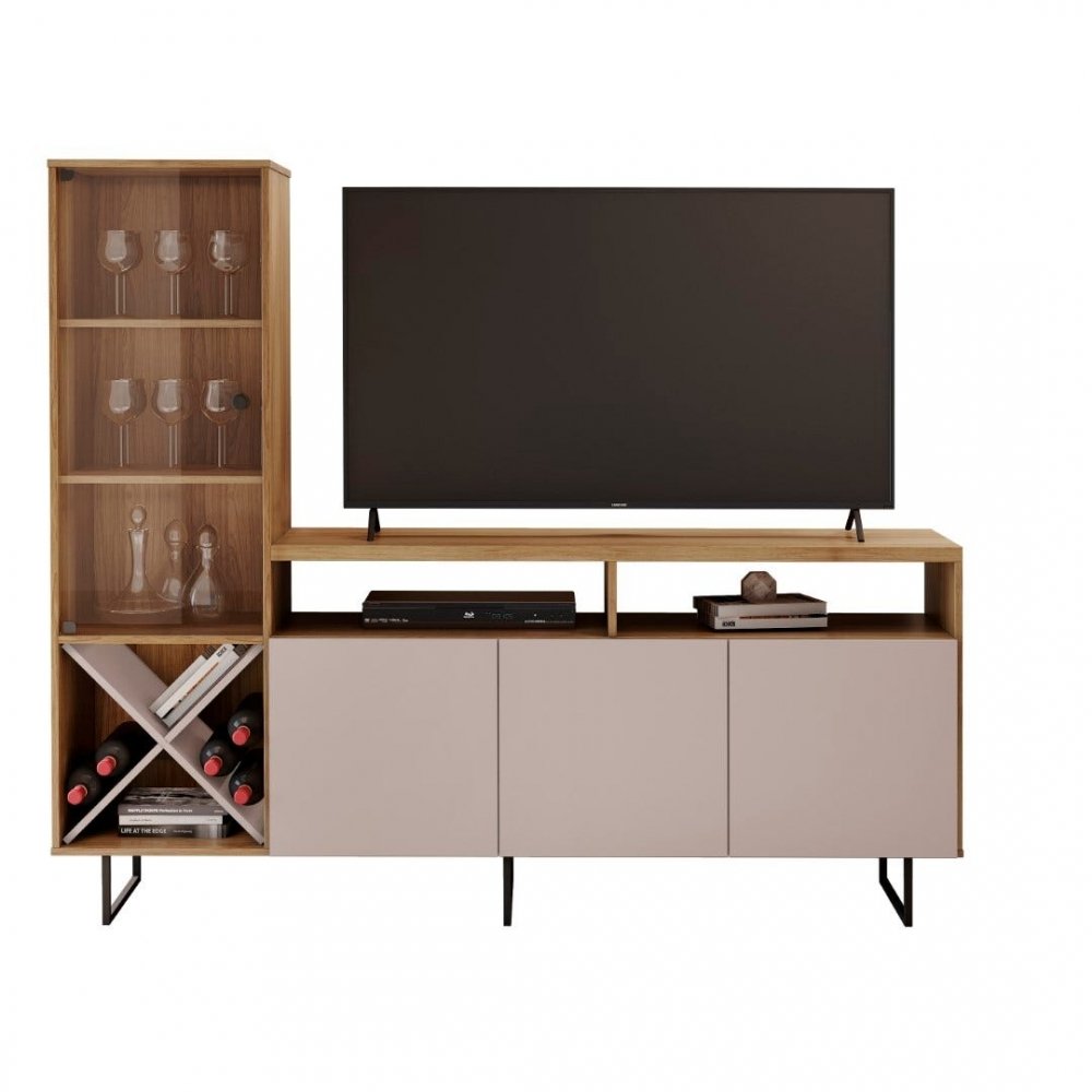 Rack para Tv até 55 Polegadas Luz Candian JCM Móveis Noronha/Off White ...