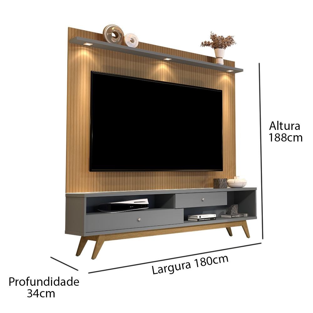 Estante Home Theater Para TV Até 75 Polegadas Com Led JB 5232 - Elmo ...