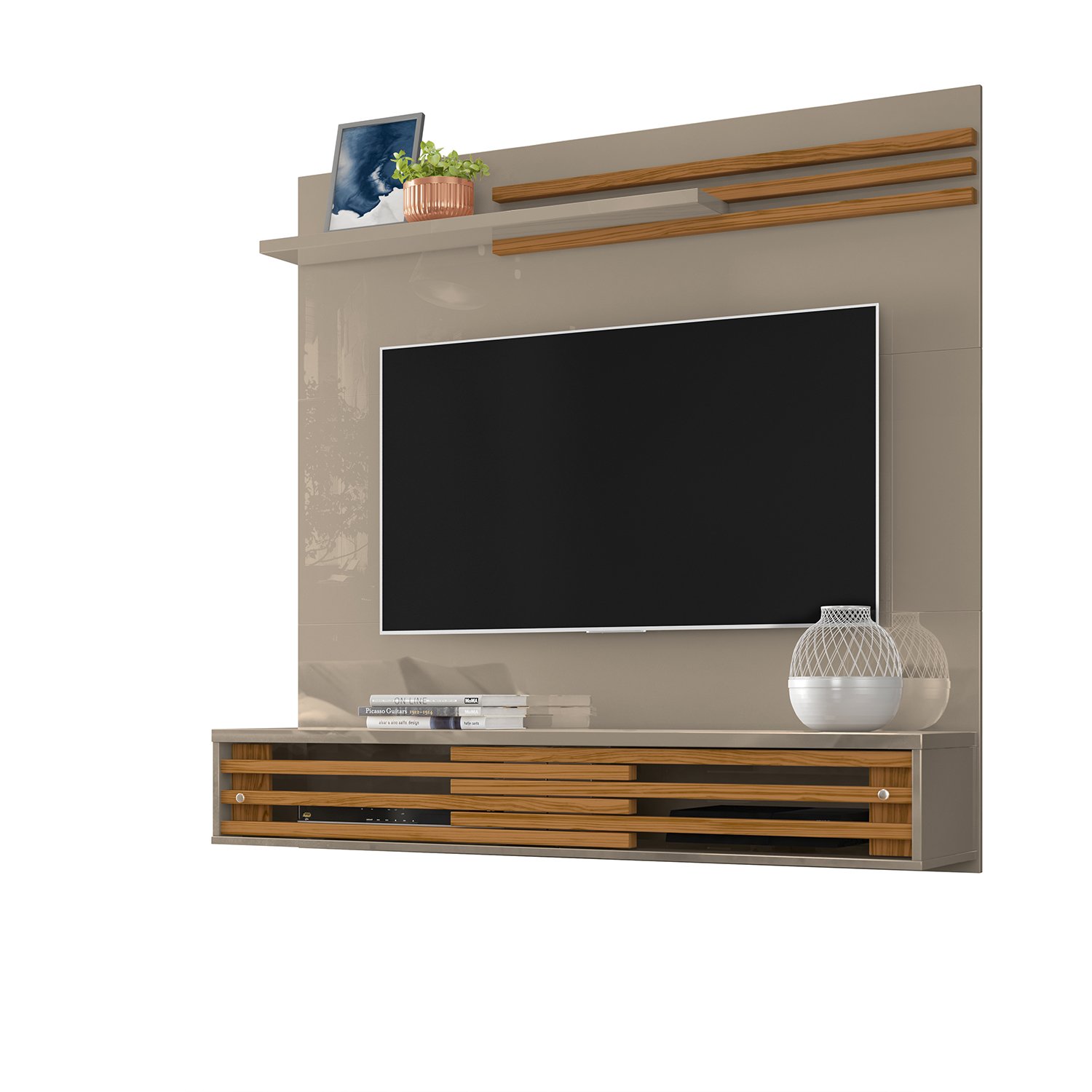 Painel para TV até 55 Polegadas Frizz Sublime Fendi/Naturale ...