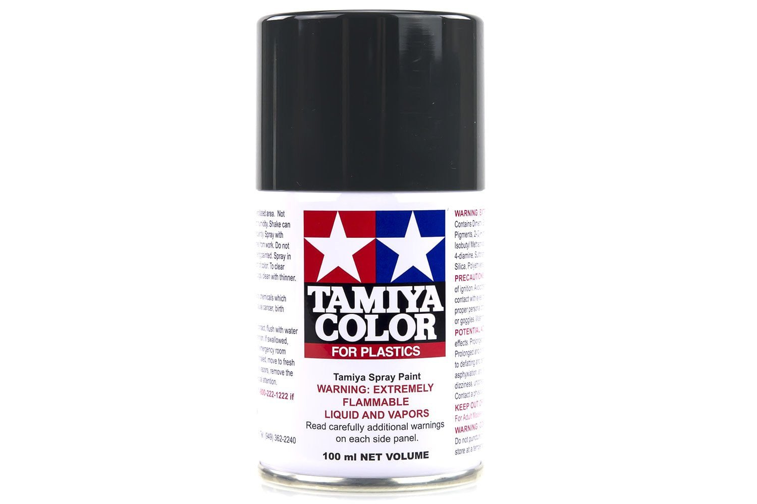 Tinta Spray - Preto Nato - TS-63 - 100ml - Tamiya TAM85063 | MadeiraMadeira