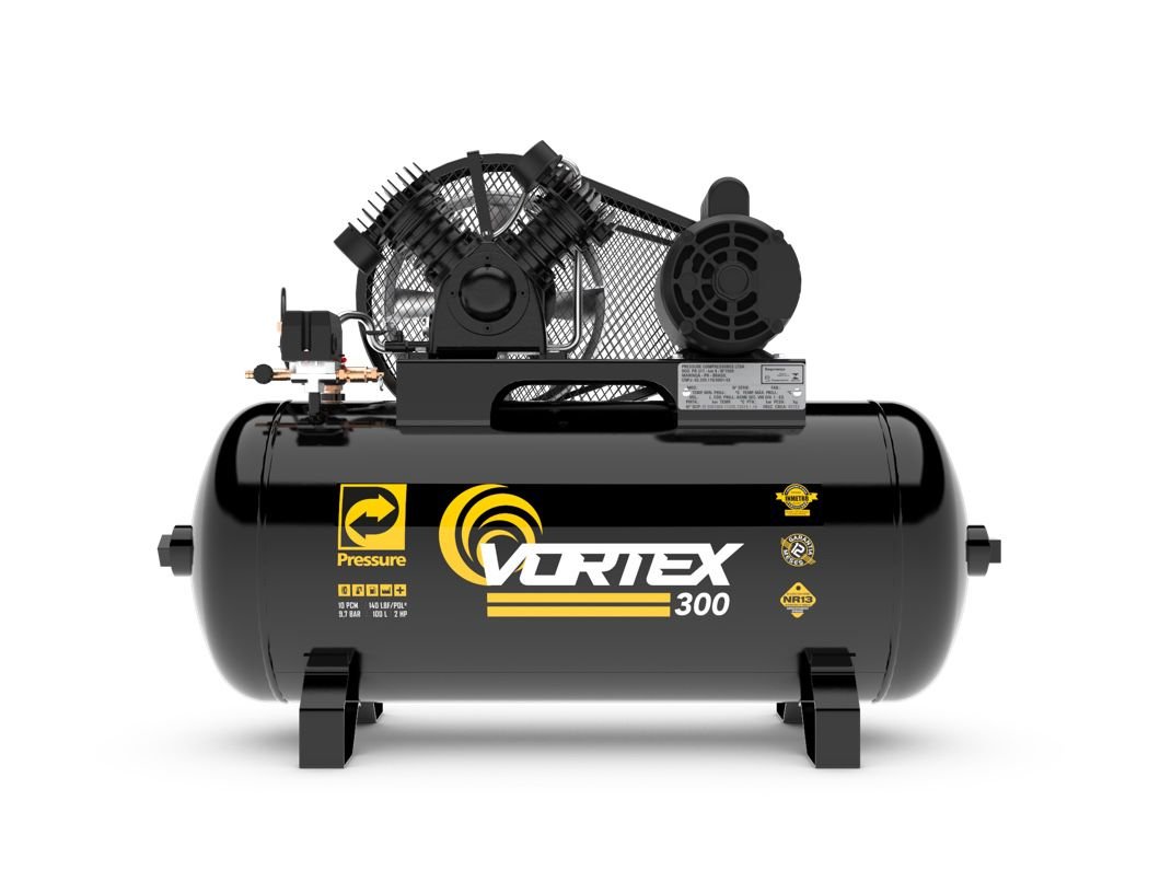 Compressor Ar Pressure Vortex 300 10pcm 10/100-v 2hp Monofasico Vortex ...