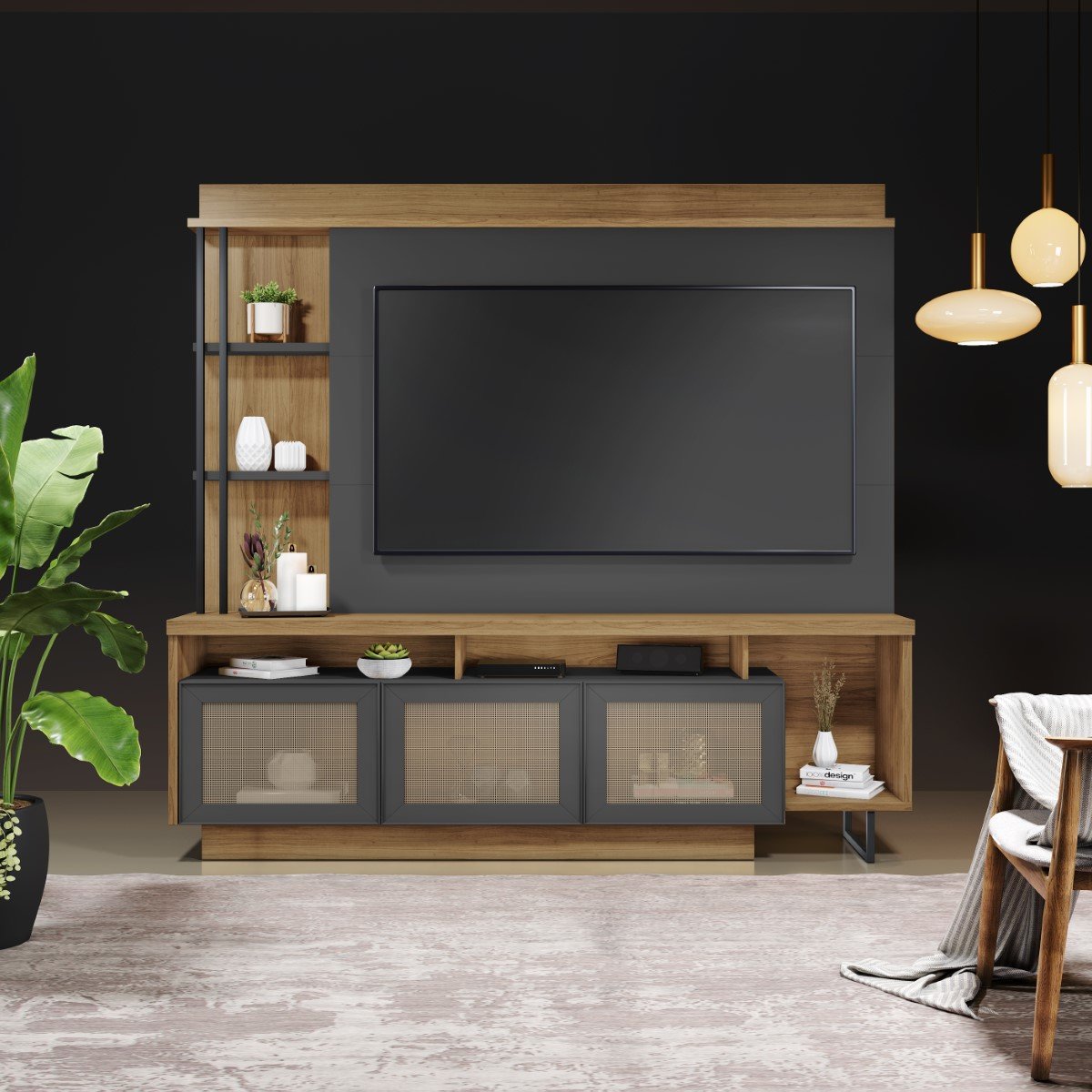 Home Equilibrio JCM Moveis Noronha/Grafite | MadeiraMadeira