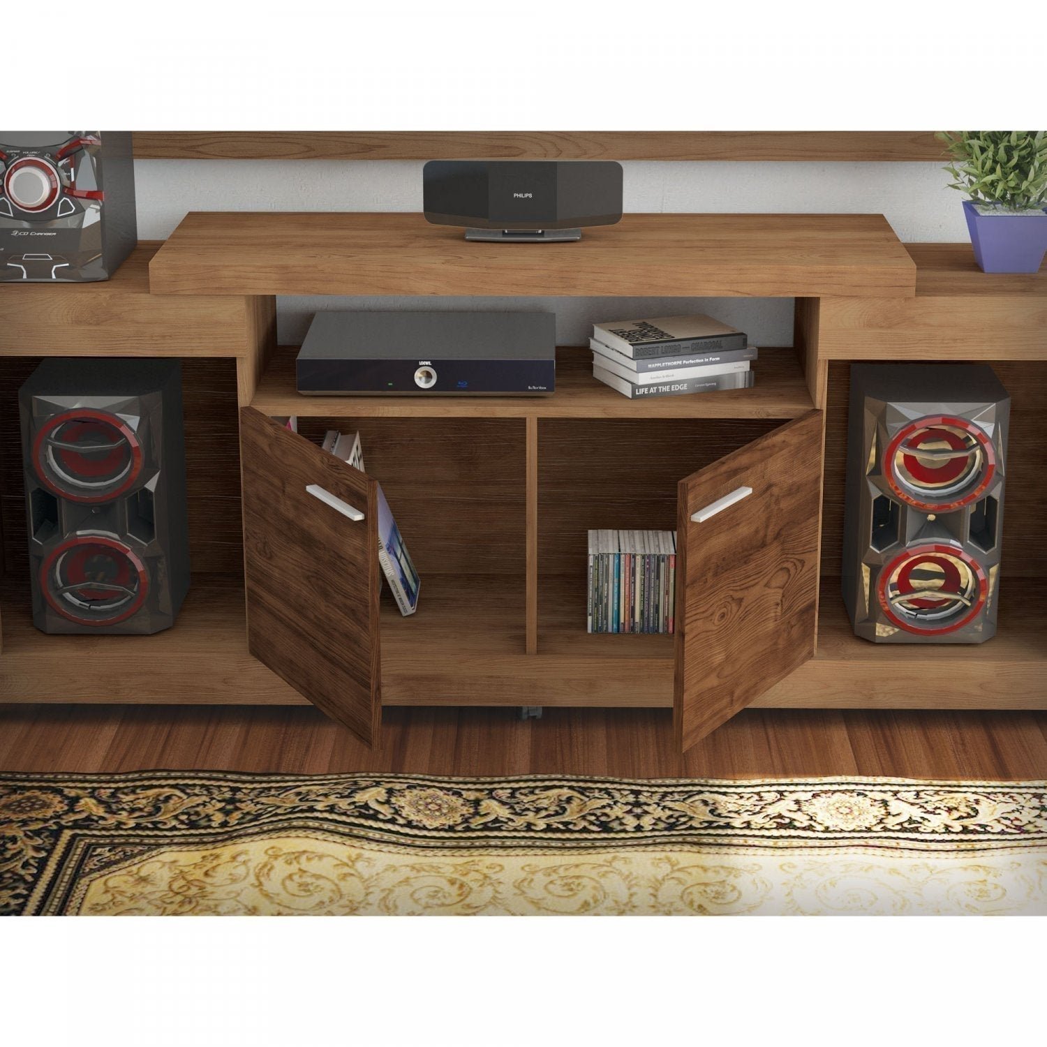 Rack com Painel para TV até 55 Polegadas Movie Caemmun | MadeiraMadeira