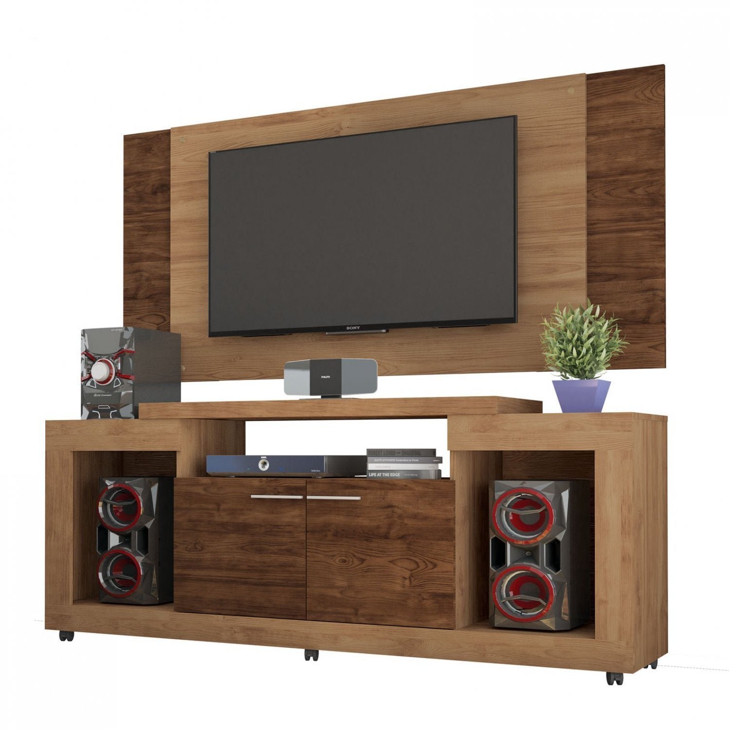 Rack com Painel para TV até 55 Polegadas Movie Caemmun | MadeiraMadeira