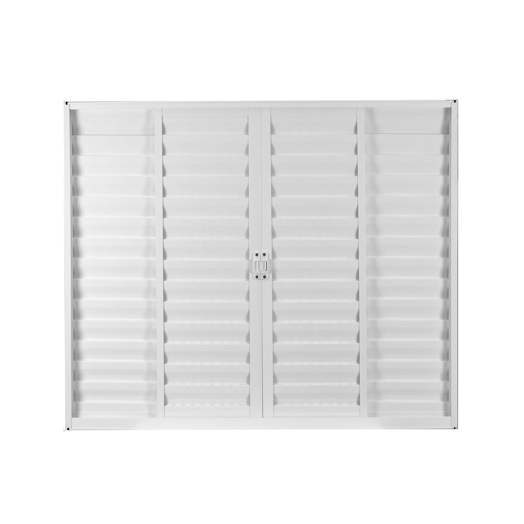 Janela de Alumínio Veneziana de Correr 100x150cm 4 Folhas Sem Vidro ...