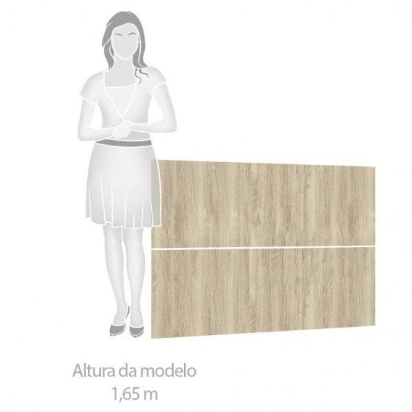 Guarda-Roupa Casal 6 Portas, Escrivaninha com Painel e Cabeceira ...