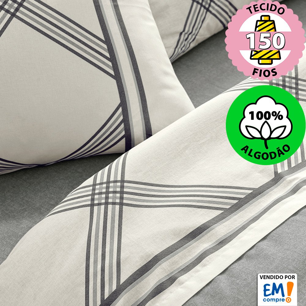 Jogo de Cama Queen Marques 150 Fios Karsten | MadeiraMadeira