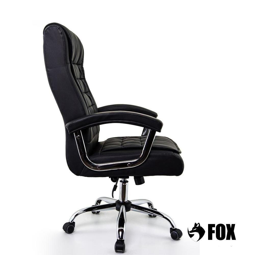 Cadeira de Escritório Presidente Fox Base Cromada com Rodinha Molas ...